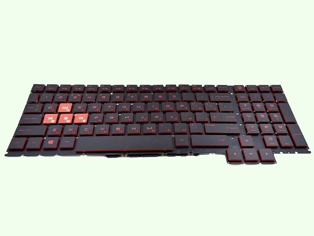 Клавиатура для HP Omen 15t-ce000 с подсветкой Красные буквы with backlit