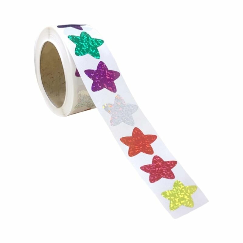 500 штук/рулон самоклеющейся наклейки в виде звезды толщиной 2,5 см-пятиконечная звезда