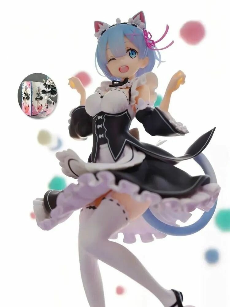 Аниме-фигурка Re: ZERO Rem Кошачье ушко горничной 23см