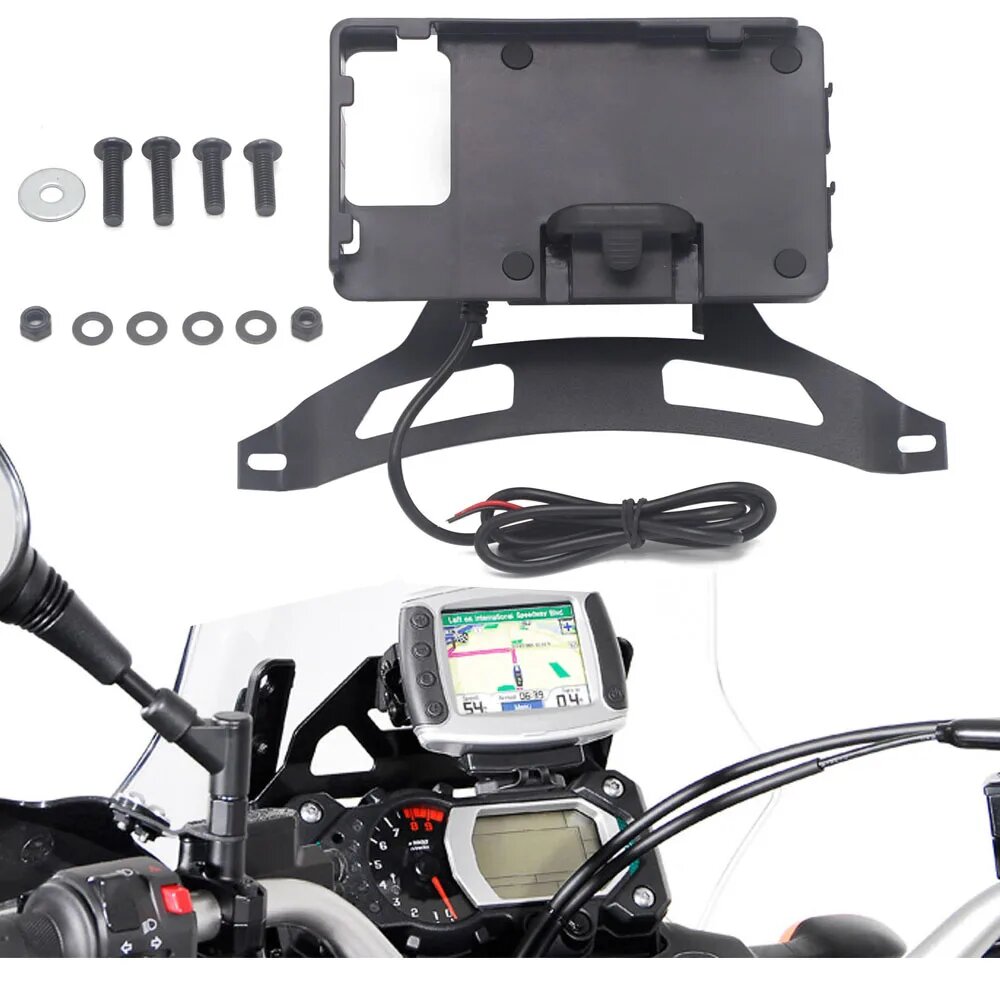 Для YAMAHA XT1200Z XT 1200 Z Super Tenere 2011-2016 мобильный телефон навигационный кронштейн GPS USB зарядка, Черный