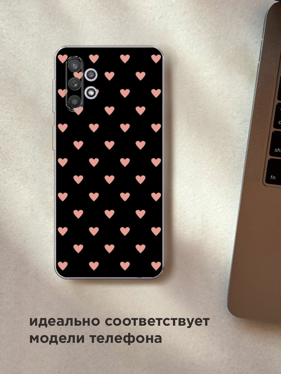 Чехол на Samsung Galaxy A32 / Самсунг Галакси А32 с принтом "Розовые сердечки" — фото 1