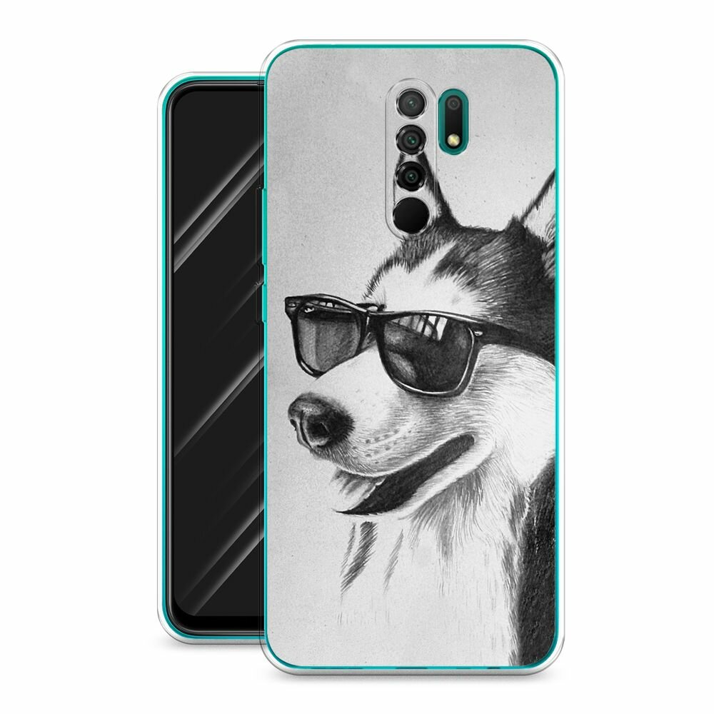 Чехол на Xiaomi Redmi 9 / Сяоми Редми 9 с принтом "Крутой Хаске" — фото 1