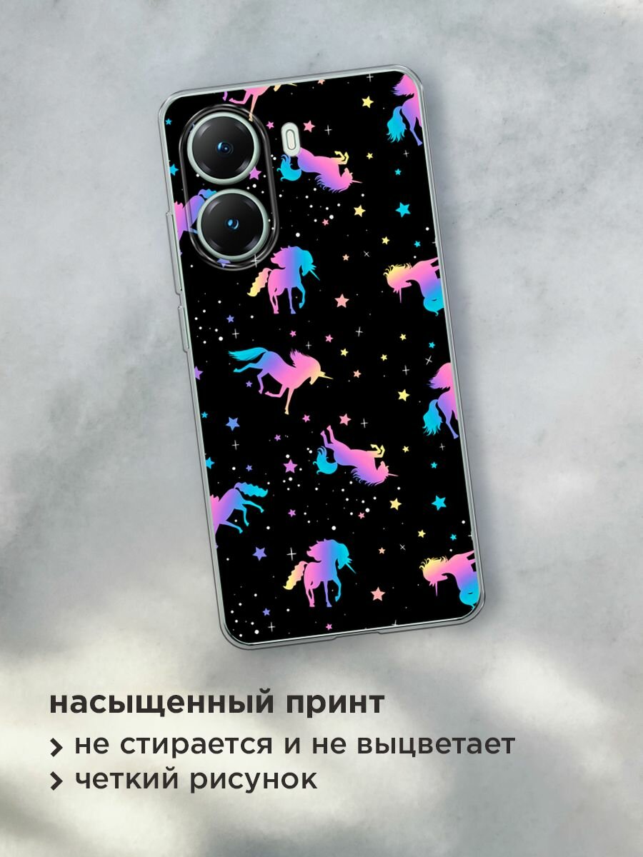 Чехол на Poco X7 Pro / Поко X7 Про с принтом "Единороги градиент" — фото 1