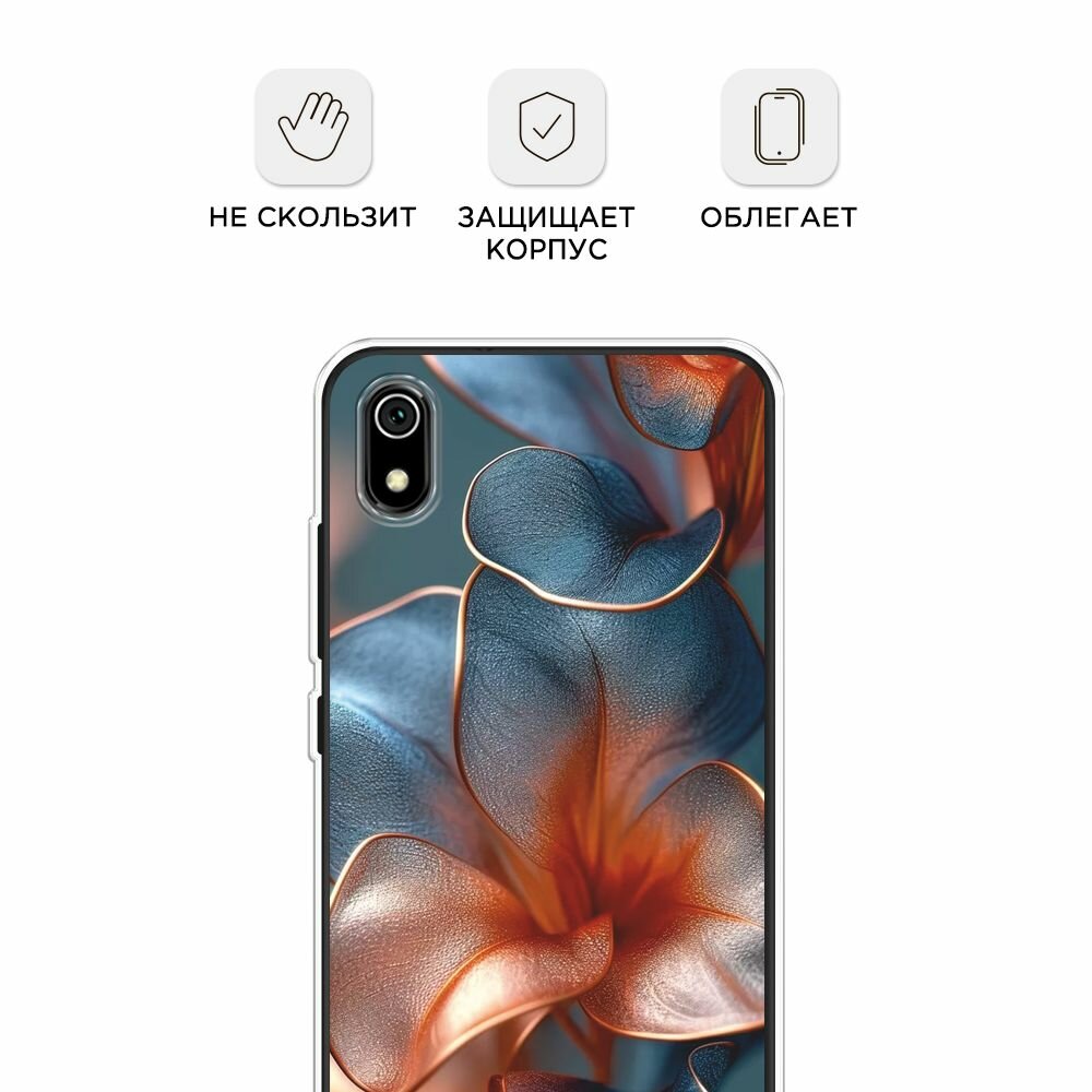 Чехол на Xiaomi Redmi 7A / Сяоми Редми 7А с принтом "Жемчужные цветы" — фото 1