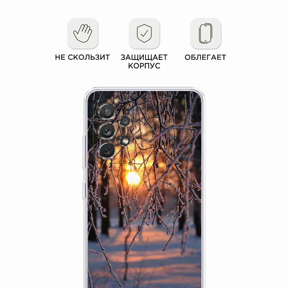 Чехол на Samsung Galaxy A73 / Самсунг Галакси А73 с принтом Зима 7 — фото 1