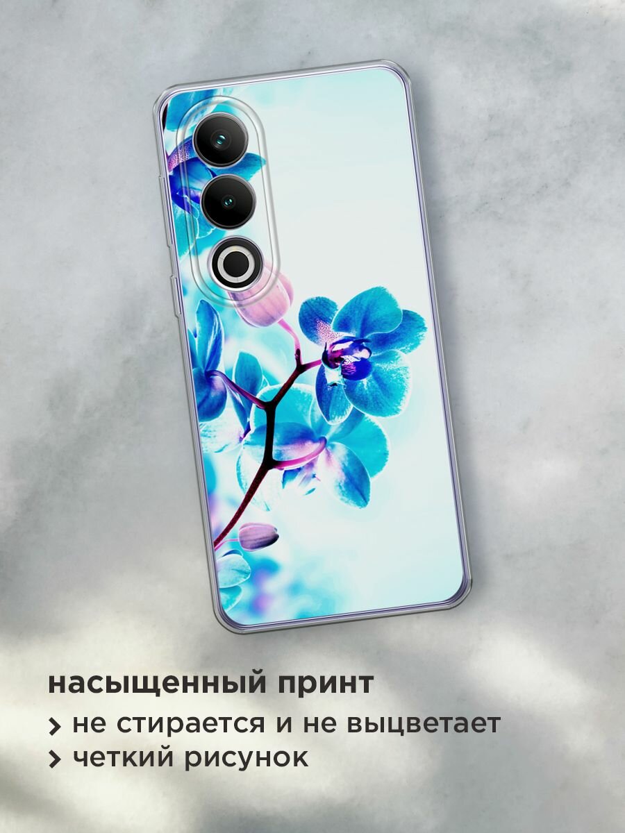 Чехол на Oneplus Ace 3V / Ван Плас Эйс 3V с принтом "Голубая орхидея" — фото 1