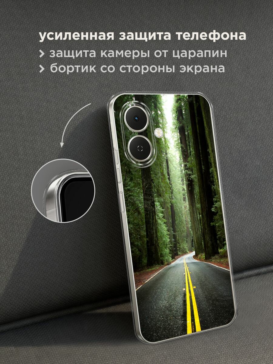 Чехол на Tecno Spark Go 2 / Текно Спарк Го 2 с принтом "Лес 17" — фото 1