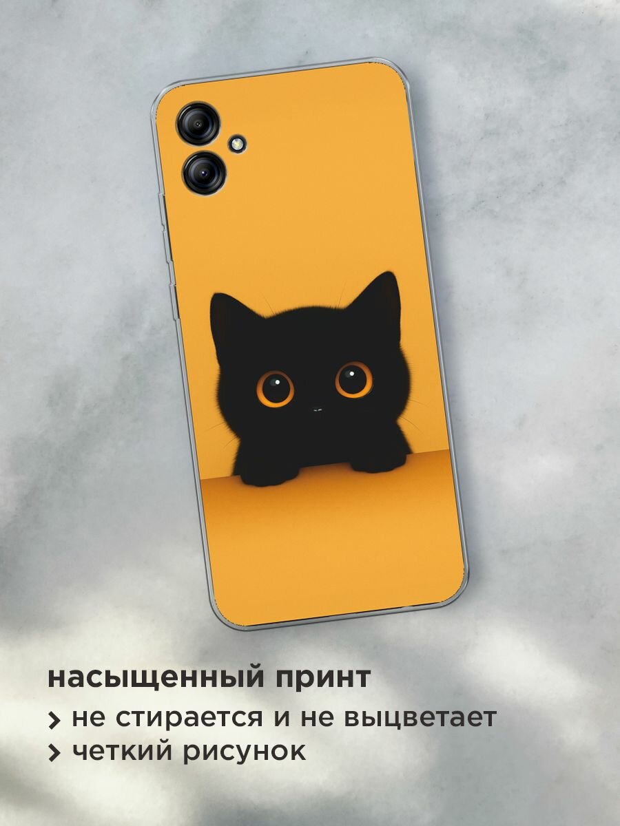 Чехол на Samsung Galaxy A04e / Самсунг A04e с принтом "Контрастный котик" — фото 1
