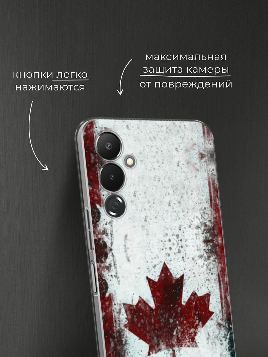 Силиконовый чехол на Tecno Pova 4 / Текно Пова 4 с принтом "Канада" — фото 1