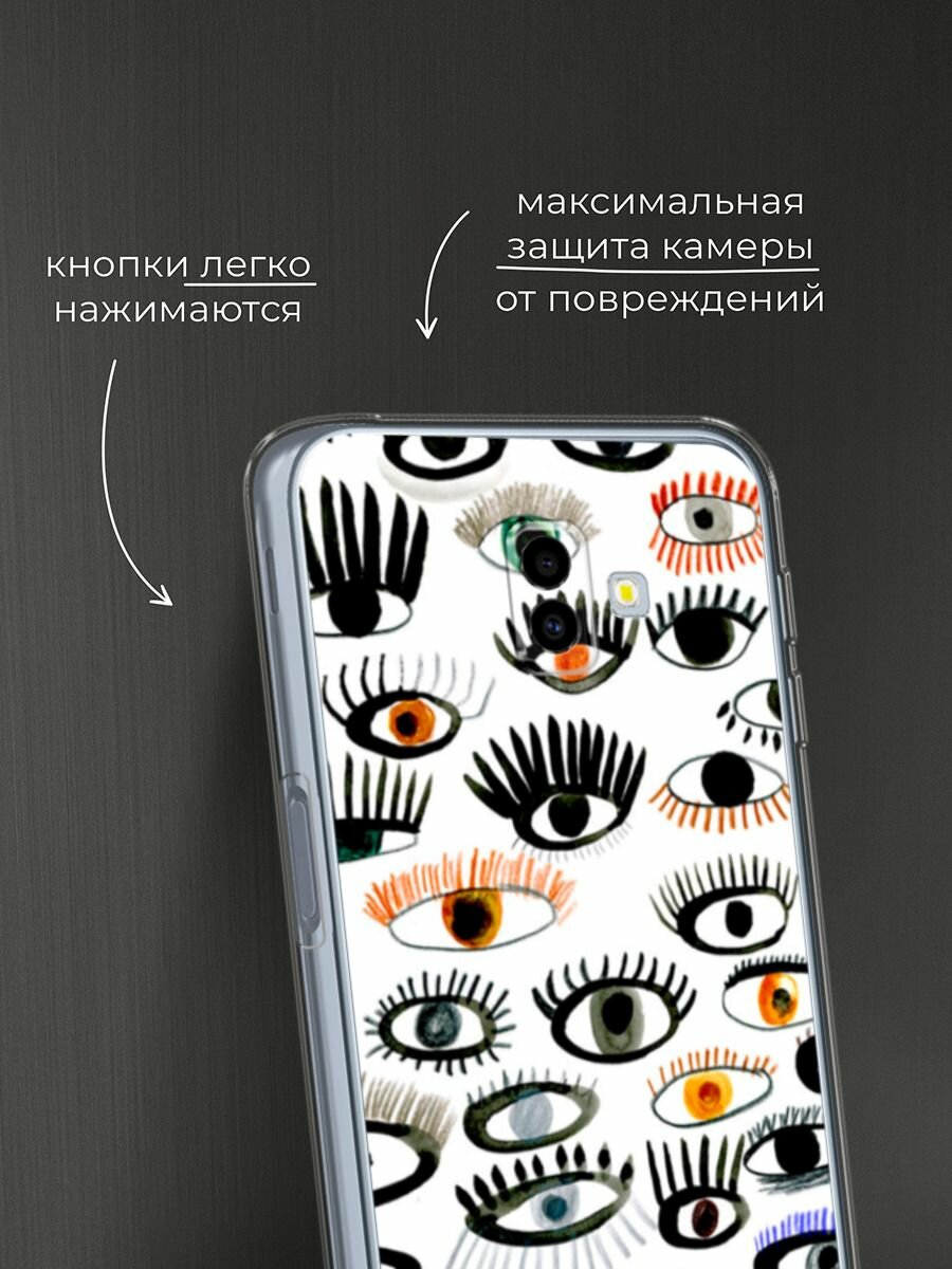 Чехол на Samsung Galaxy J6 + / Самсунг Галакси J6 Плюс 2018 с принтом "Глаза акварель" — фото 1