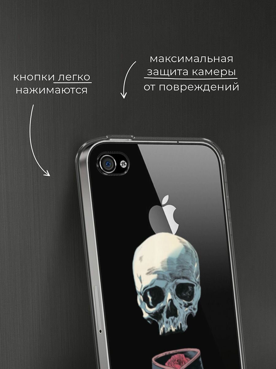 Чехол на Apple iPhone 4/4S / Айфон 4/4S с принтом "Гусар", прозрачный — фото 1
