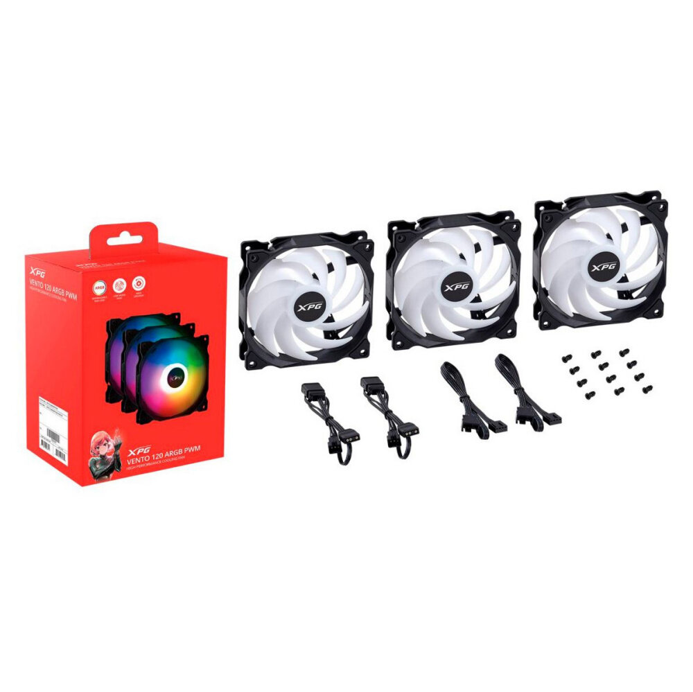 Комплект вентиляторов для корпуса ADATA XPG VENTO120ARGBPWM3C-BKCWW