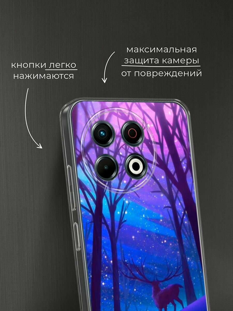 Чехол на Tecno Spark 30 Pro / Текно Спарк 30 Про с принтом "Северный олень" — фото 1