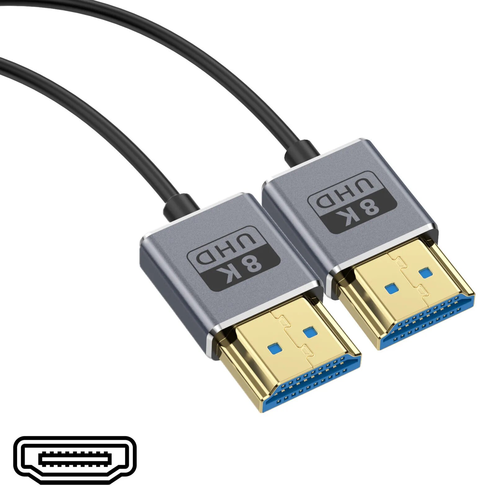 HDMI кабель 8K 0.6m Straight