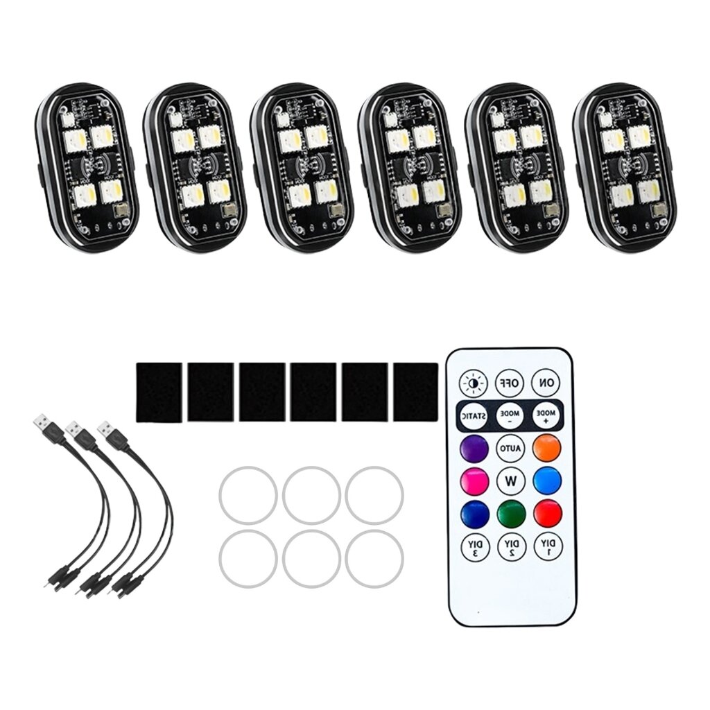 Светодиодный стробоскоп с дистанционным управлением и USB-зарядкой для автомобиля, мотоцикла, самолета