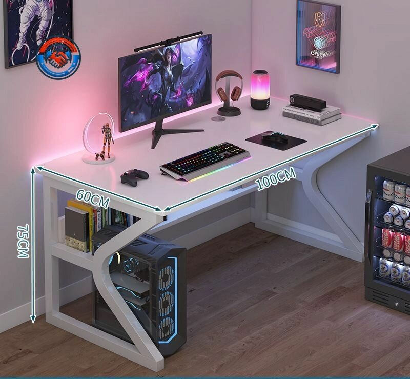 Компьютерный стол Magic One, современный лаконичный рабочий и игровый стол для дома и офиса, черный белый серый, универсальная поверхность из досок для учебы и работы