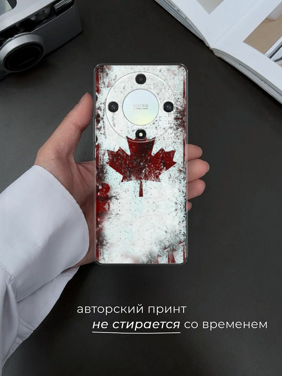 Силиконовый чехол на Honor X9A / Хонор X9A с принтом "Канада" — фото 1