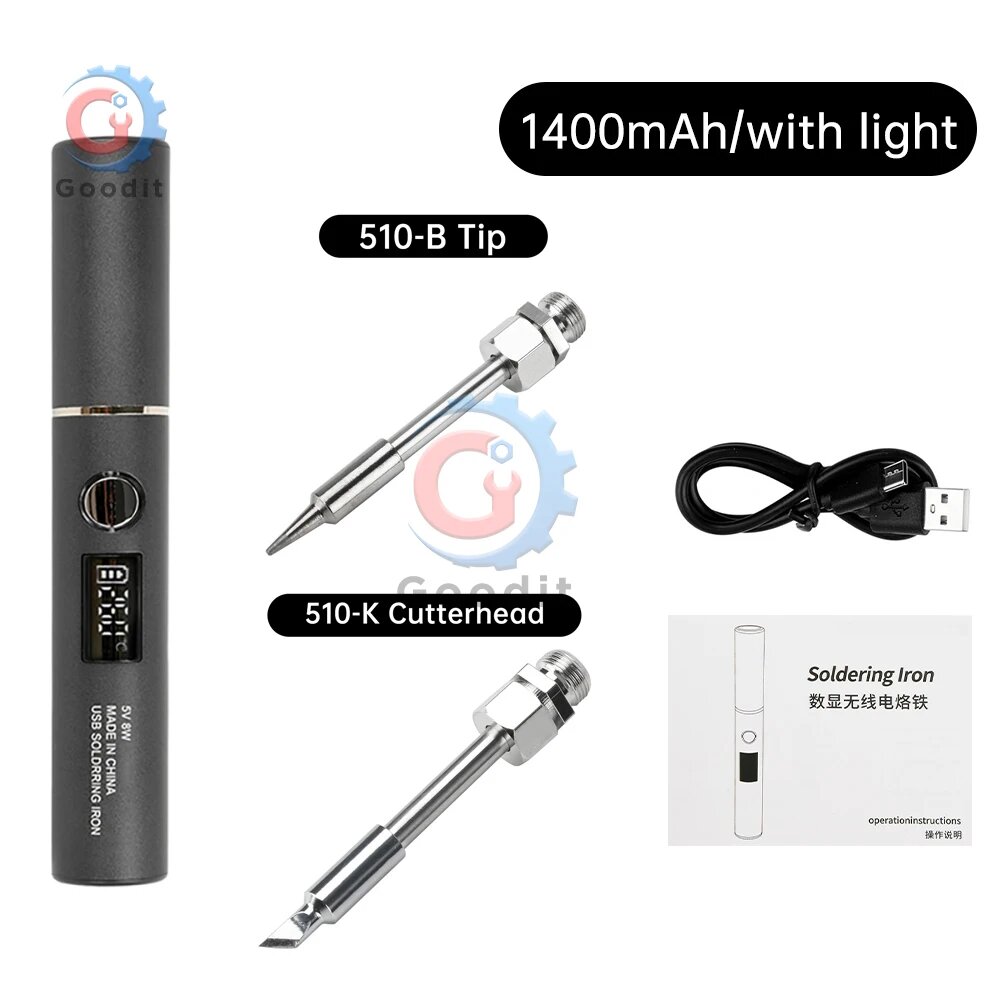 Aideepen Портативный электрический паяльник USB Type-C