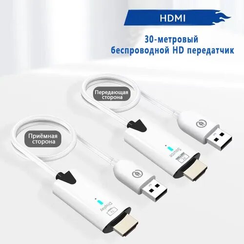 30m беспроводной HDMI удлинитель аудио видео передатчик и приемник камера ПК к монитору телевизор проектор дисплей адаптер