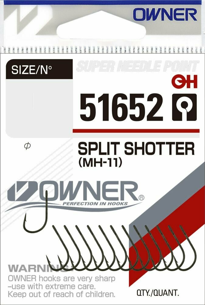 OWNER Крючок Split Shotter MH-11 green №10 13шт