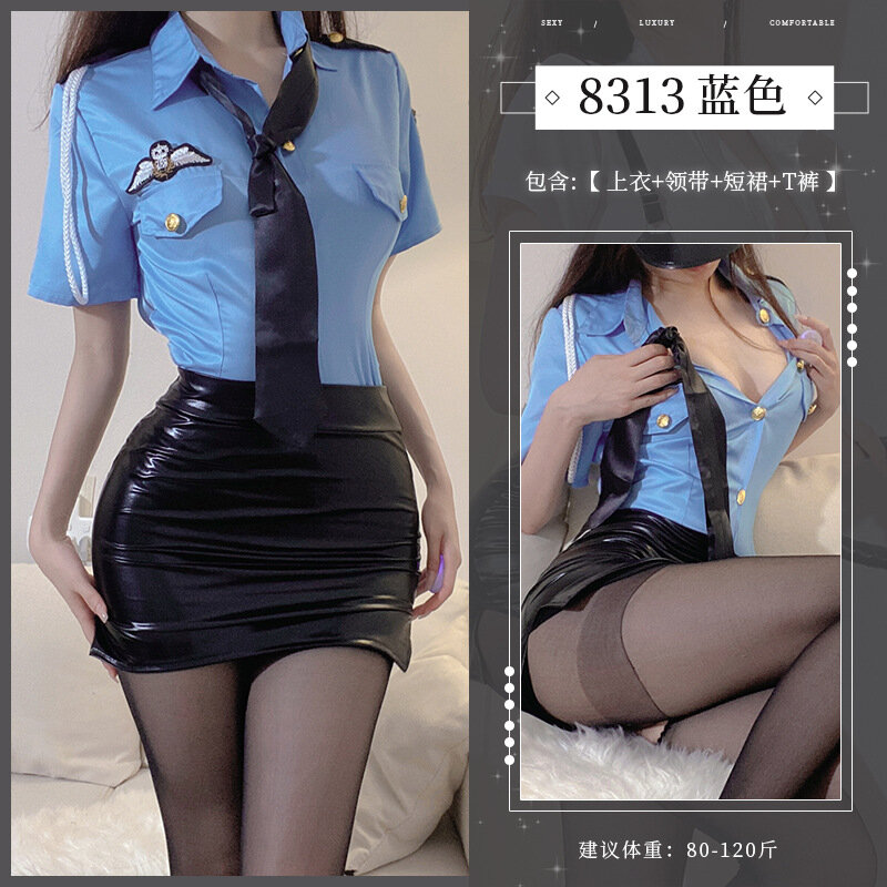 Фантазийное сексуальное нижнее белье, сексуальный униформа, соблазнительная облегающая мини-юбка, страстный веселый набор для ролевых игр в полицию, дропшиппинг