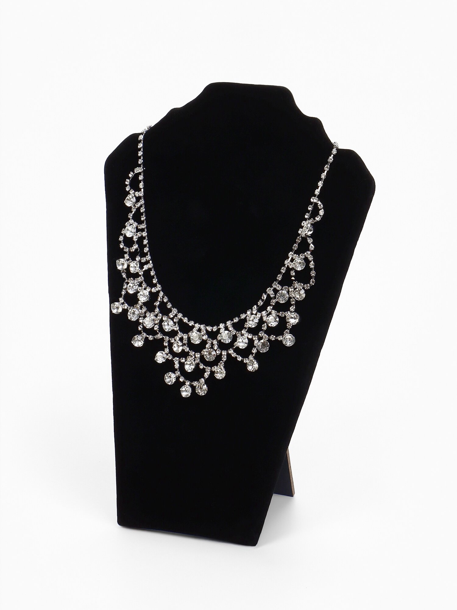 Бюст для украшений QF, 15×6×23 см, h=23 см, чёрный