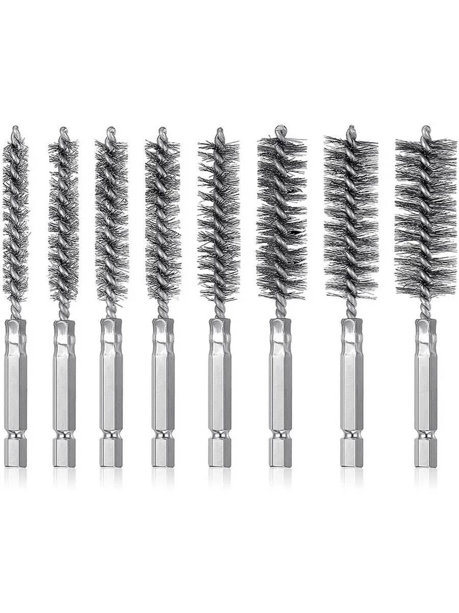 Набор сверл с проволочной щеткой и шестигранным