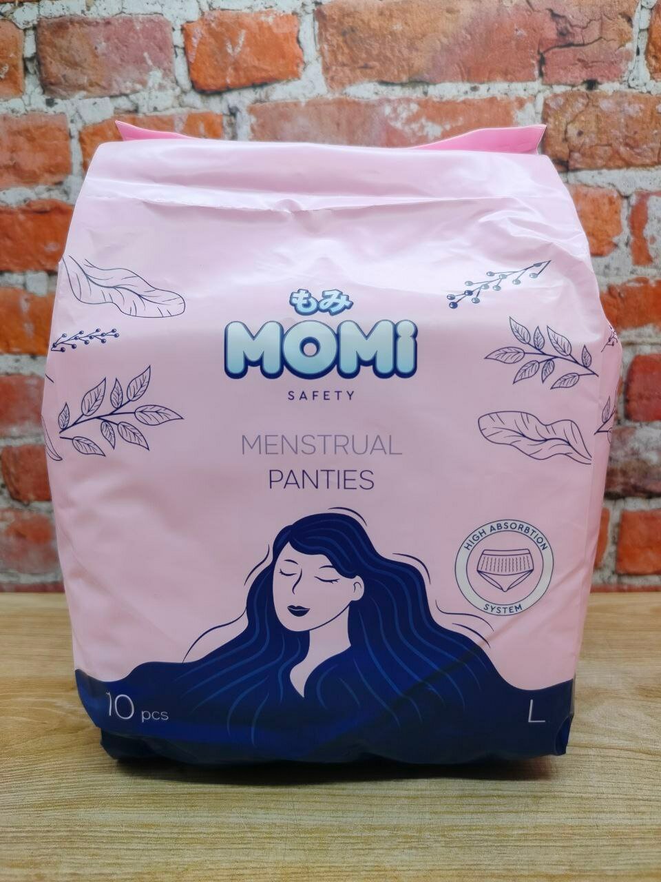 Momi Менструальные трусы одноразовые L 90-110 см 10 шт