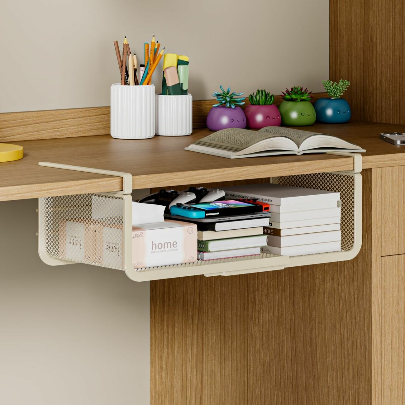 Полки для хранения в шкафах и шкафах, выдвижные корзины для хранения，1PCS