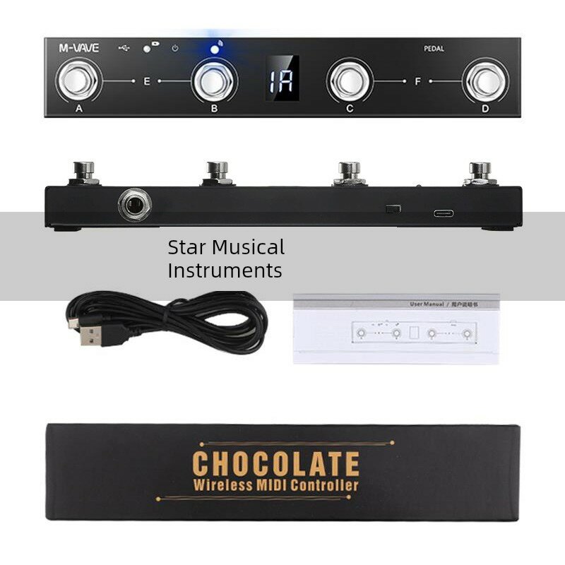 MIDI Bluetooth-контроллер модели Chocolate цвета для электрогитарного педала эффектов