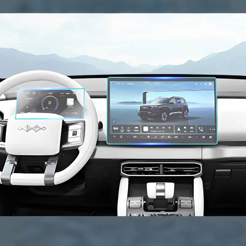 Эксклюзивно для BYD Leopard Titanium 3 2025л. | Защитная пленка из закаленного стекла 3K с ультра-прозрачными изогнутыми краями | 9H Твердость + Антисиний 15.6 inch matte