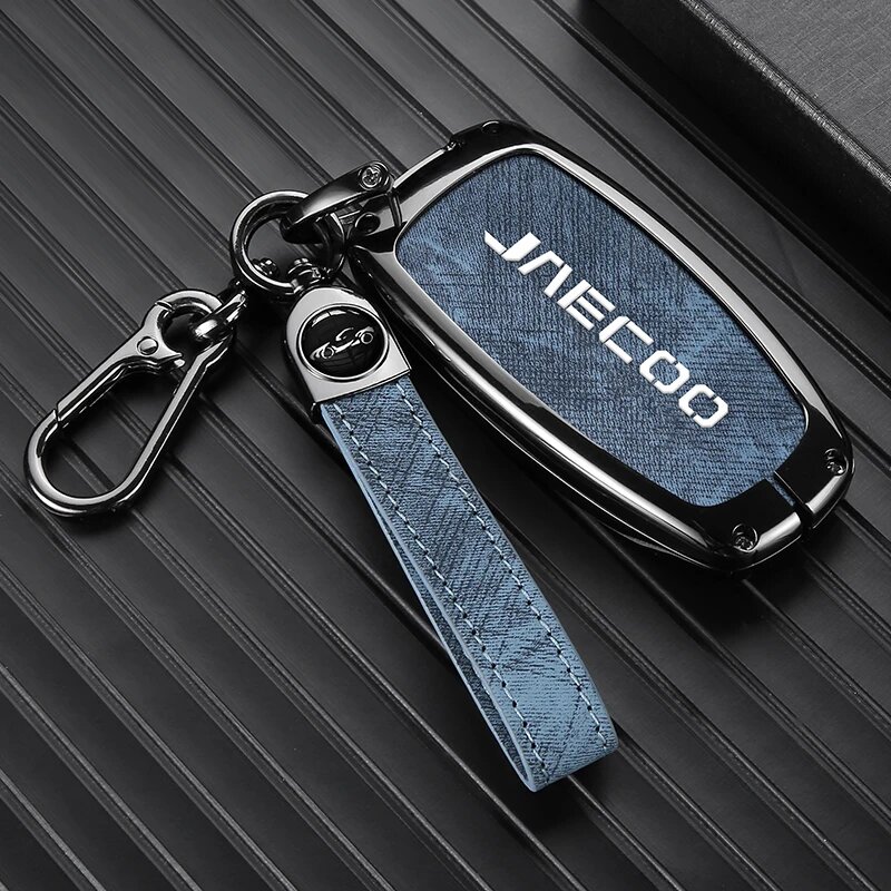 Чехол Для Автомобильного Ключа JAECOO J7 J6 J8 2025 2024 2023 - Стильный Чехол-брелок Style 2-Blue