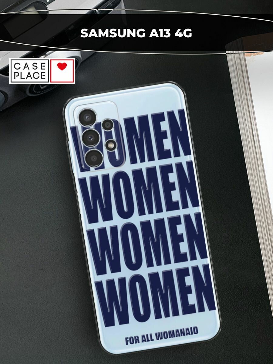 Чехол на Samsung Galaxy A13 / Самсунг Галакси А13 с принтом Woman blue