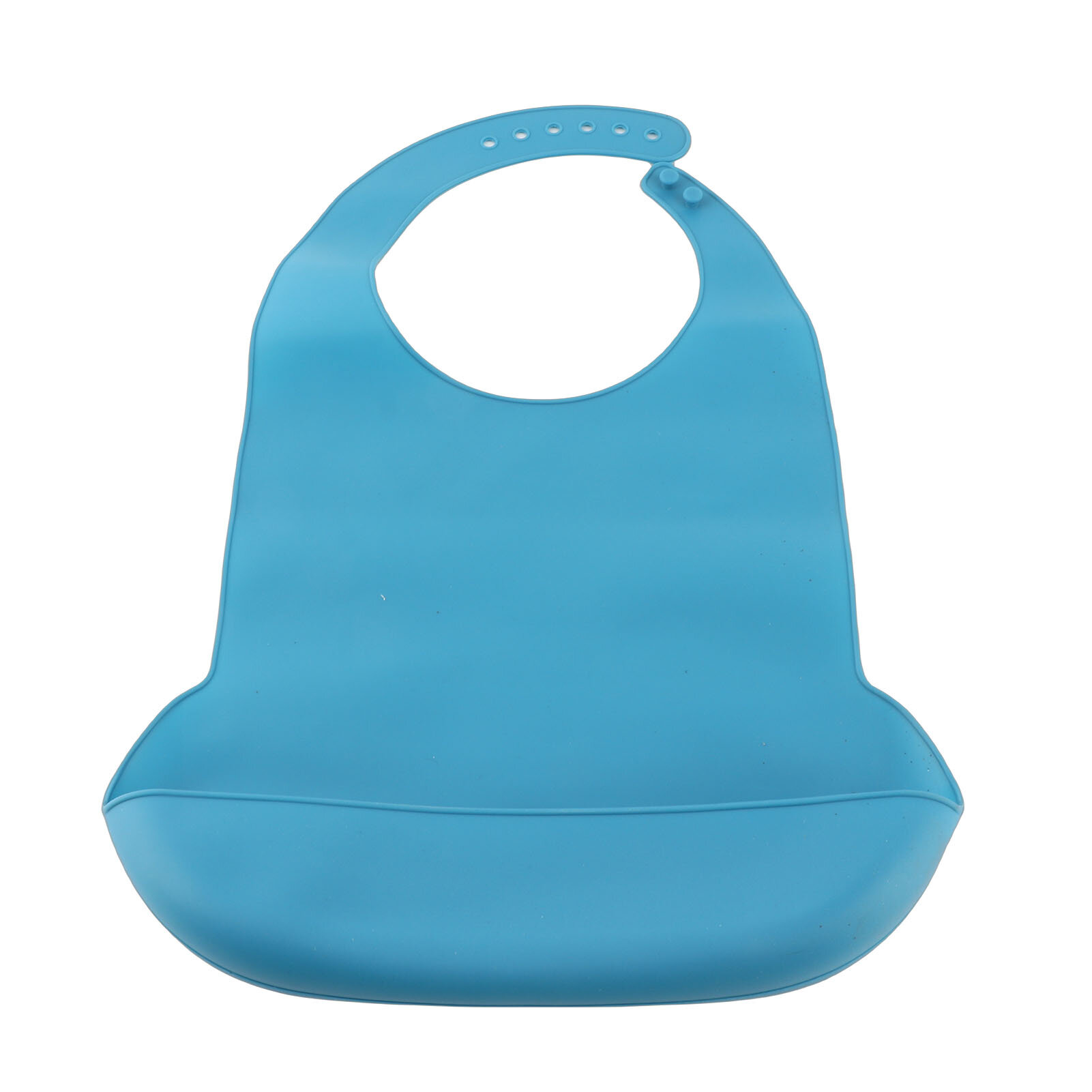 Водонепроницаемый силиконовый нагрудник для взрослых и пожилых людей, защищающий одежду, с контейнером для крошек, синий.