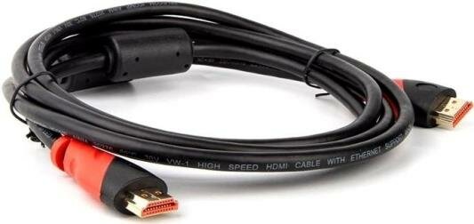 Кабель HDMI 2м TELECOM TCG220F-2M круглый черный/красный