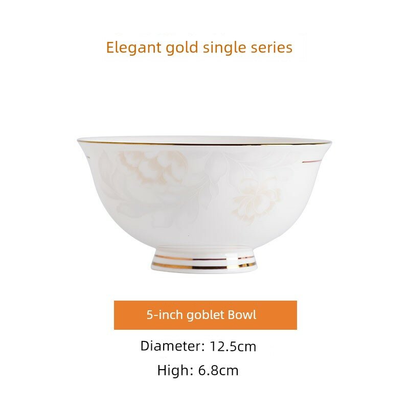 Набор керамической посуды из Цзиндэчжэня: миска для риса, тарелка, палочки для еды в китайском стиле, для домашнего