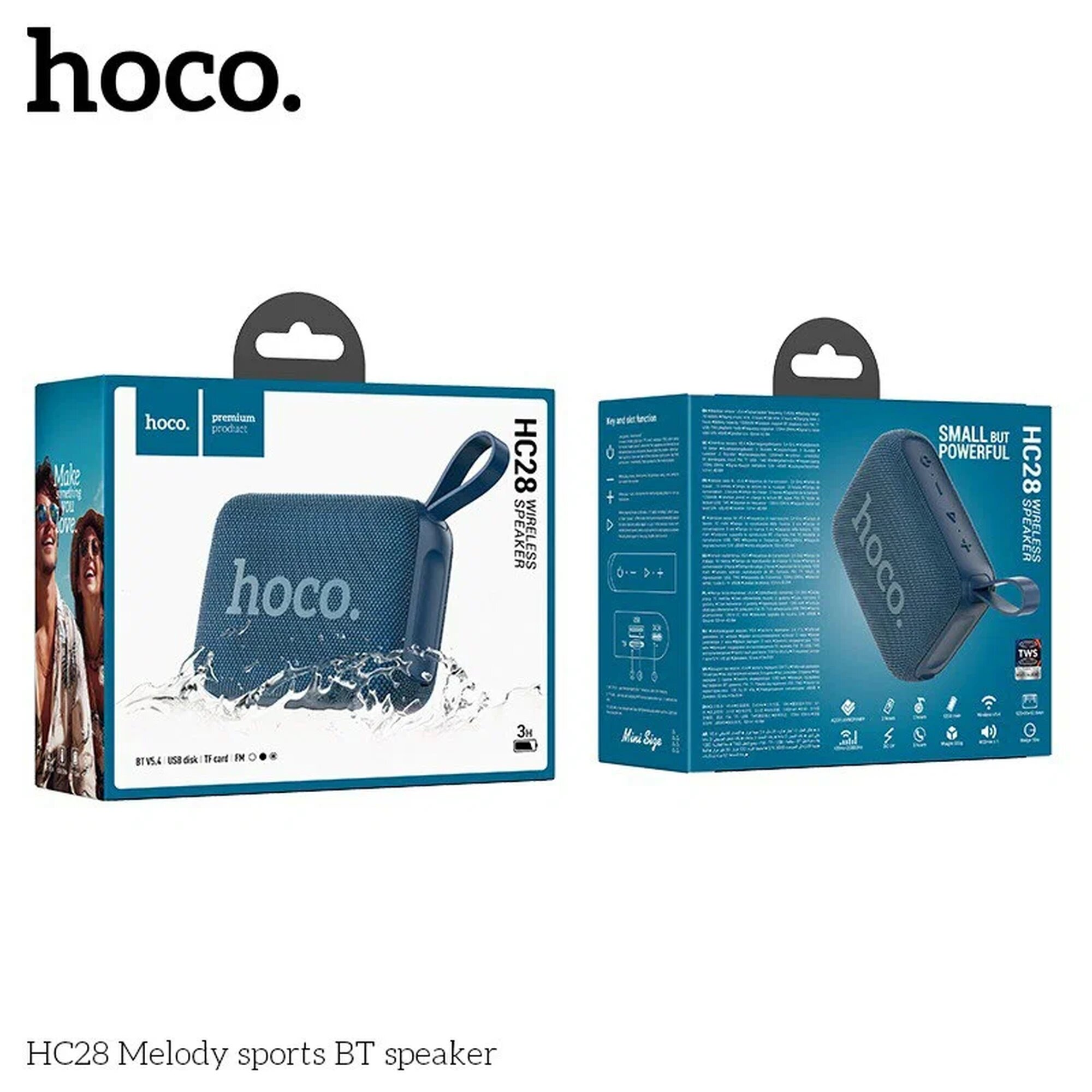 Спортивная колонка hoco Melody HC28 Bluetooth, 1200mAh, 5-10Вт, серая