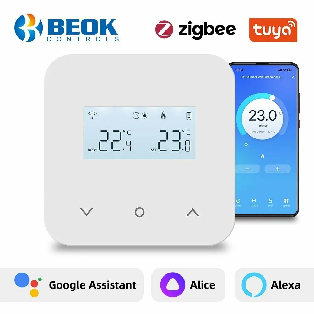 Beok controls Терморегулятор/термостат Для газового котла, Для электрического котла, слоновая кость