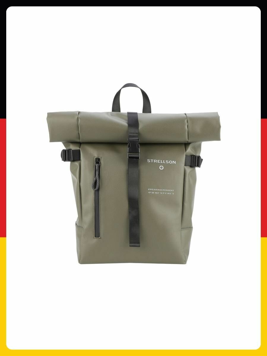 Рюкзак STRELLSON Stockwell 2.0 Eddie, хаки, 420х270х160