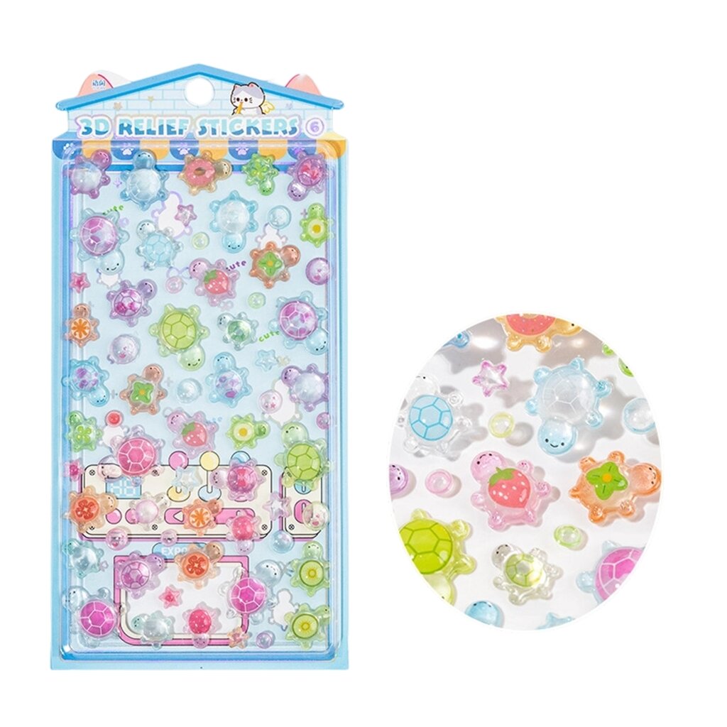 Листы с пухлыми наклейками, очаровательная маленькая 3D наклейка для детей и взрослых, крошечная наклейка для чехла для телефона, ноутбука, скрапбукинга