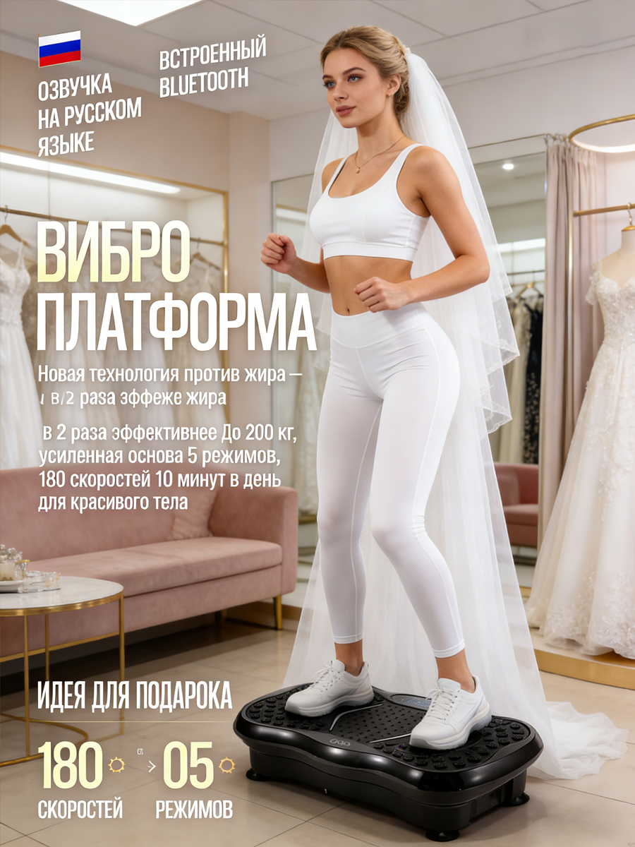 Виброплатформа для похудения до 150кг тренажер для дома c дистанционным управлением