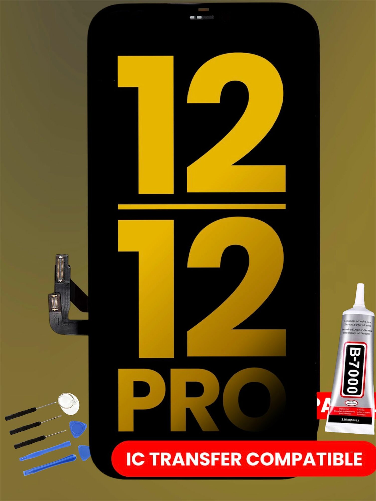 Дисплей для iPhone 12-12 Pro с тачскрином + клей