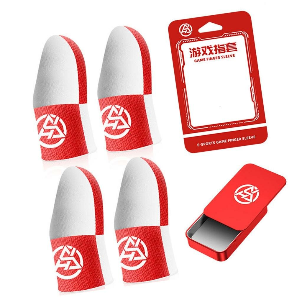 Гибкие игровые накладки на пальцы, красный