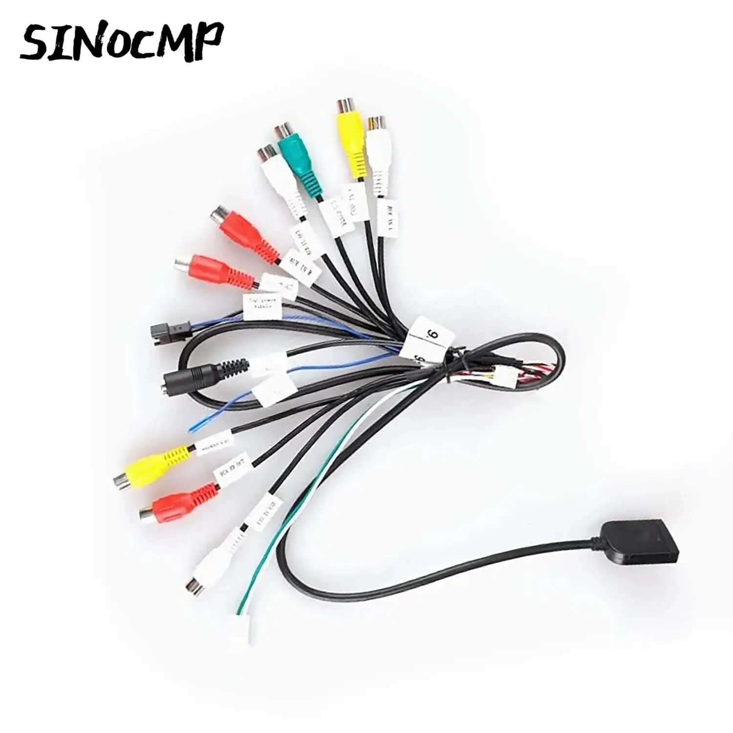 1 шт. 20-контактный выходной кабель RCA с микрофоном для Android Teyes Radios Автомобильный RCA аудио и видео Aux соединительный хвостовой кабель