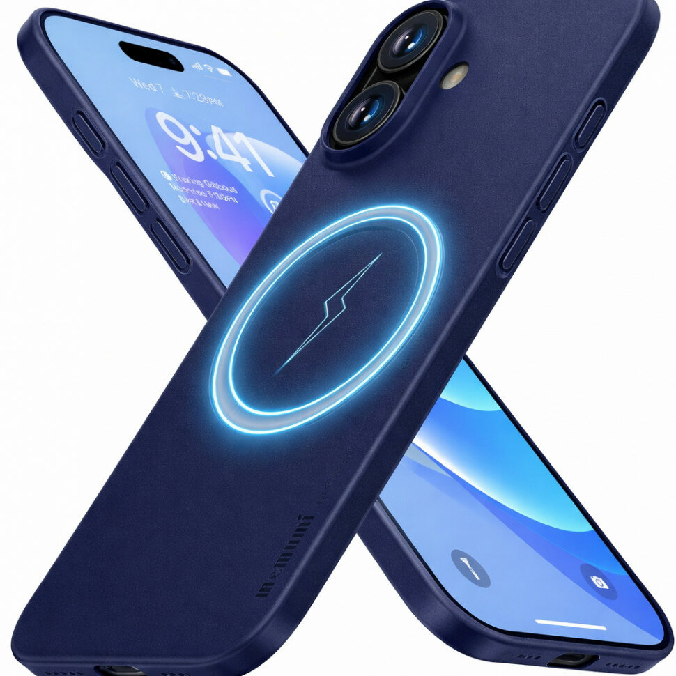 Чехол Memumi Magnetic Ultra Thin Case для iPhone 17 синий