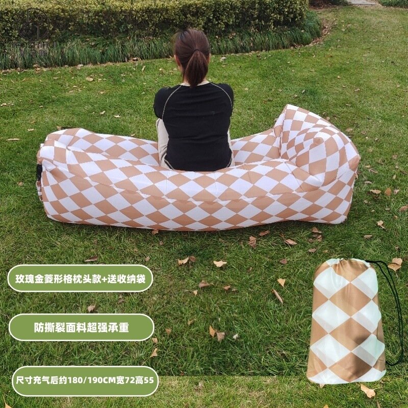 Уличный ленивый диван-реклайнер, портативная надувная кровать для музыкального фестиваля, кемпинга, пикника, спальный мешок, расширяющийся надувной диван