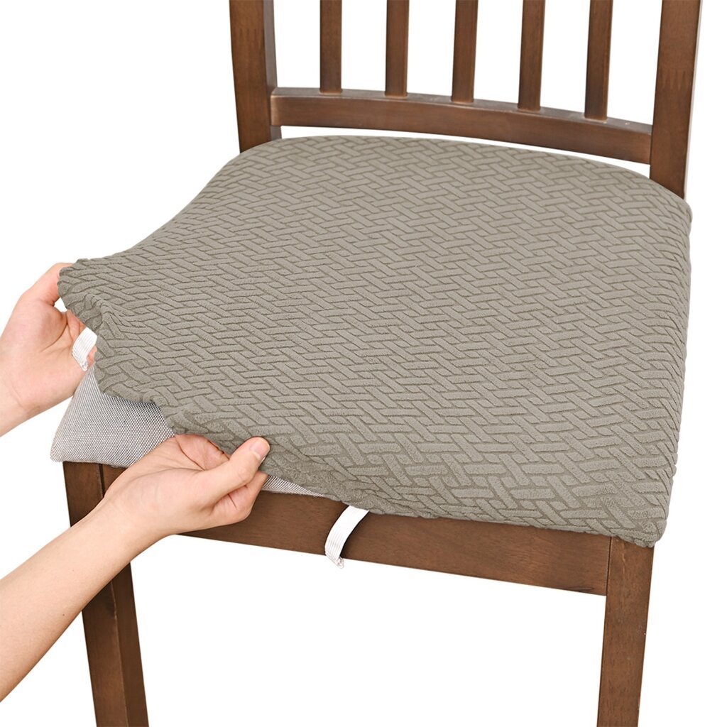 Чехол для скамейки с сетчатой пряжкой в полоску-Хаки