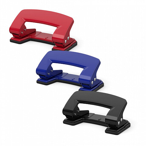 Дырокол Erich Krause ® L10 до 8 листов, синий цвет корпуса, металлический.