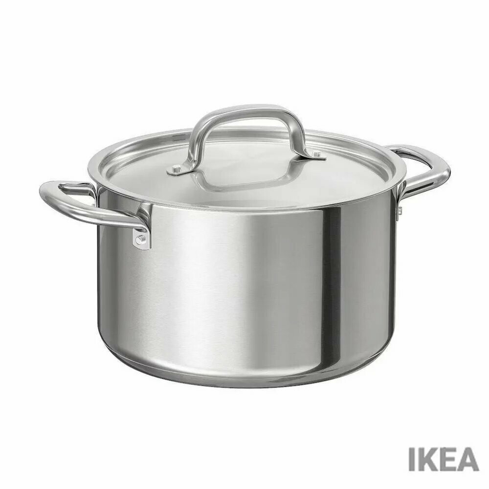 IKEA Кастрюля, Нержавеющая сталь, 5 л, 1 шт