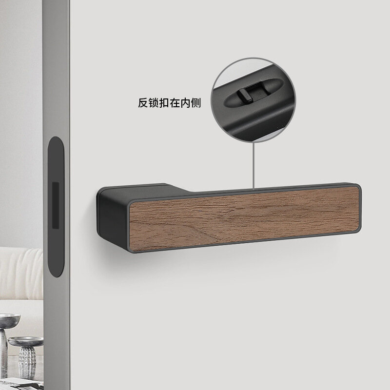 Минималистичный магнитный бесшумный экологичный дверной замок, дверной замок для спальни, интегрированный замок, дверной замок для внутреннего помещения, комплект дверного замка for the bathroom